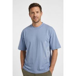 Oversize-Shirt CMP, Herren, Gr. L, copen blau, Obermaterial: 100% Baumwolle, Shirts Oversize-Shirt, Oversize-Schnitt, sportlicher Stil, f&uuml;r Sport- und Outdoormode
