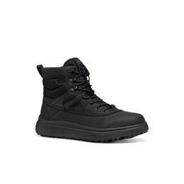 Winterboots Geox "U GRANITO + GRIP B A", Herren, Gr. 43, schwarz, Leder, Lederimitat, unifarben, Schuhe Winterboots, Snowboots, Schn&uuml;rschuh mit Warmfutter, Gr&ouml;&szlig;enschablone zum Download