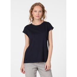 Kurzarmshirt Ragwear "DIONA", Damen, Gr. XS, navy, Jersey, Obermaterial: 50% Baumwolle, 50% Modal, unifarben, normal, Rundhals, Shirts Kurzarmshirt, Bestseller aus flie&szlig;ender Baumwoll-Modal-Mischung