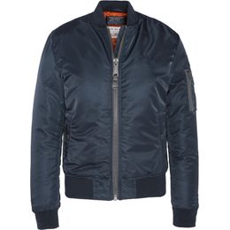 Bomberjacke Schott NYC, Damen, Gr. XS (32), blau (navy), Softshell, Obermaterial: 100% Nylon, unifarben mit Farbeins&auml;tzen, Basic, gerade, unten schmal h&uuml;ftlang, eingesetzt Windstopperb&uuml;ndchen mit innenliegendem Gummizug, Jacken Bomberjacke, mit zus&auml;tzlichen Armtaschen