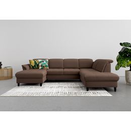 Sit & More Wohnlandschaft SIT & MORE "Maggiore U-Form", braun (espresso), B:312cm H:88cm T:224cm, 98% Polyester, 2% Polyamid, Sofas, Wohnlandschaft, wahlweise mit Kopfteilverstellung, Bettfunktion und Stauraum