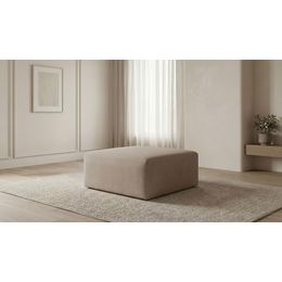Polsterhocker OTTO HOME "Kelani", beige (cream), B:93cm H:44cm T:93cm, 100% Polyester, Hocker, Polsterhocker, verschiedene Modifikationen verf&uuml;gbar