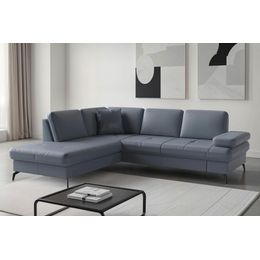Sit & More Ecksofa SIT & MORE "Morris Jubi, Ottomane, Breite 238 cm", graublau, B:238cm H:83cm T:202cm, Sofas, Ecksofa, mit Armteilfunktion, wahlweise mit Schlaffunktion