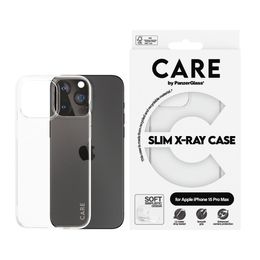 CARE BY PANZERGLASS Handyh&uuml;lle "Slim X-Ray Case f&uuml;r Apple iPhone 15 Pro Max Fashion X-Ray Soft", transparent, B:11cm H:2,1cm T:19,7cm, H&uuml;llen, Backcover, Schutzh&uuml;lle, Handyschutzh&uuml;lle, Case, Schutzcase, sto&szlig;fest, Handyh&uuml;lle