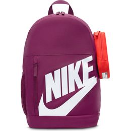 Rucksack Nike "Nike Elemental Big Kids' Backpack (20L)", bordeaux, ora, Rucks&auml;cke, Jungen, Obermaterial: 100% Polyester, Rucksack, f&uuml;r Kinder, mit 20 Liter Volumen, mit gro&szlig;em Hauptfach