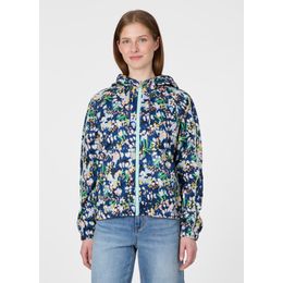 Allwetterjacke Ragwear "ANDRIN PRINT", Damen, Gr. S, night blau, Web, Obermaterial: 100% Polyester, bedruckt, normal, Jacken Allwetterjacke, Aus d&uuml;nnem, wasserabweisendem Material mit Print und Kontrastdetails