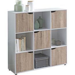 Wohnling WL5.526 Sideboard B&uuml;cherregal Wei&szlig; 89 cm x 29 cm x 91 cm