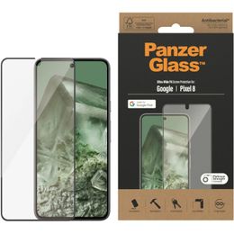 PanzerGlass Displayschutzfolie "Displayschutz Google Pixel 8 - Ultra-Wide Fit", transparent, B:6,47cm H:0,02cm T:14,4mm, Displayfolien, Kratz-& Sto&szlig;fest,Antibakteriell,Ber&uuml;hrungsempfindlich,Simpel Anbringen, Displayschutzfolie