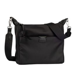 Umh&auml;ngetasche Gabor "Brisa", Damen, Gr. B/H/T: 25cm x 24cm x 9cm, schwarz, Nylon, clean, gepflegt, unifarben, Taschen Umh&auml;ngetasche, Nylon trifft auf glattes Lederimitat mit Metallzipper & viel Stauraum