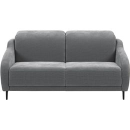 Sit & More 3-Sitzer SIT & MORE "Blues", grau (stone), B:192cm H:93cm T:104cm, 100% Polyester, Sofas, 3-Sitzer, wahlweise mit Klapptisch und USB