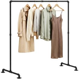 CLP Kleiderst&auml;nder stabil Jersey, freistehend breitenverstellbar, Kleiderstange aus Metall im Industrial Design, Garderobenst&auml;nder
