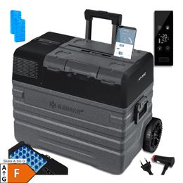 Kesser&reg; Kompressor K&uuml;hlbox elektrisch Gefrierbox, Mit APP-Steuerung USB-Anschluss 12/24 V 230V, +Teleskopstange R&auml;der K&uuml;hlschrank K&uuml;hlung bis -20 &deg;C f&uuml;r Auto, Lkw, Boot, Reisemobil, Camping