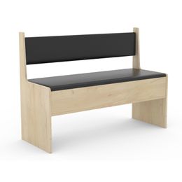 Vcm Holz Eckbank Sitzbank f&uuml;r Esszimmer und K&uuml;che Bank mit Truhe f&uuml;r den Esstisch Ma&szlig;e H. 80 x B. 110 x T. 42 cm Esal Breite 110 cm
