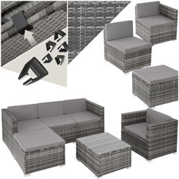 TecTake&reg; Rattan Lounge, f&uuml;r 4 bis 5 Personen, UV-best&auml;ndig, variabel aufstellbar