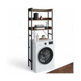 TecTake&reg; Badezimmerregal, Industrial Style, mit 3 Ablagen, inklusive Kippschutz