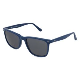 Fielmann JIL 011 SUN RN | Unisex-Sonnenbrille | Fassung: Vollrand, Quadratisch, Acetat, Blau Aubergine | Glasfarbe: Grau
