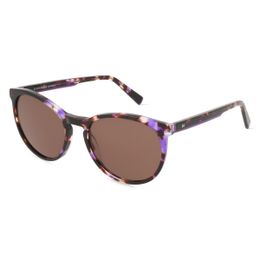 HUMPHREY&acute;S eyewear Humphrey&rsquo;s eyewear 588182 | Unisex-Sonnenbrille | Fassung: Vollrand, Panto, Kunststoff, Havanna Pink | Glasfarbe: Braun