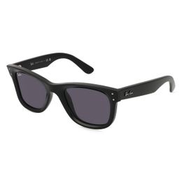 Ray-Ban RBR0502S WAYFARER REVERSE | Unisex-Sonnenbrille | Fassung: Vollrand, Quadratisch, Kunststoff, Schwarz | Glasfarbe: Violett