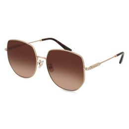 Jimmy Choo 0JC4006BD | Damen-Sonnenbrille | Fassung: Vollrand, Panto, Edelstahl, Gold Hell | Glasfarbe: Braun Verlaufend