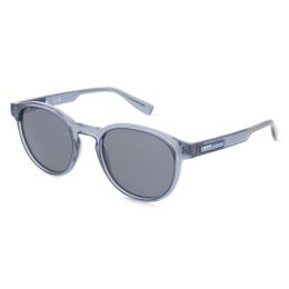 Lacoste L6055S | Unisex-Sonnenbrille | Fassung: Vollrand, Eckig, Kunststoff, Grau Transparent | Glasfarbe: Grau