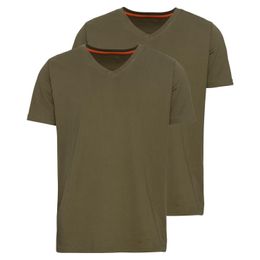 Parforce Essential Doppelpack T-Shirts V-Neck Oliv (Gr&ouml;&szlig;e: S)