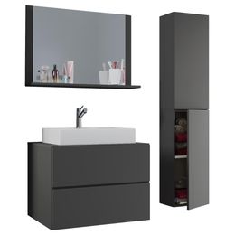 Badezimmer Lendas 4-tlg. ca. 94 cm Anthrazit