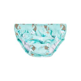 Playshoes Badehose M&auml;dchen Gr&ouml;&szlig;e 86/92 braun / mint / wei&szlig;