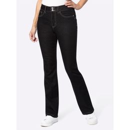 WITT Damen Bootcut-Jeans mit Push up-Effekt, black-denim, Gr&ouml;&szlig;e 38