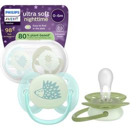 Schnuller ultra soft nighttime Silikon, t&uuml;rkis/gr&uuml;n, 0-6 Monate Philips Avent