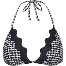 Seafolly GiaCheck Ric Rac Slide Tri Bikini Oberteil Damen - Gr&ouml;&szlig;e 40 - schwarz