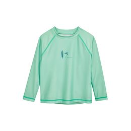 Playshoes Badeshirt 'Surfbrett Palme' M&auml;dchen Gr&ouml;&szlig;e 62/68 marine / hellgr&uuml;n