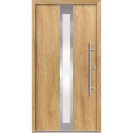 Splendoor Alu-Stahlhaust&uuml;r 'B01' eichefarben natur rechts 110 x 210 cm