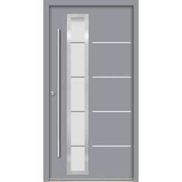 Splendoor Alu-Stahlhaust&uuml;r 'B06' grau links 100 x 210 cm