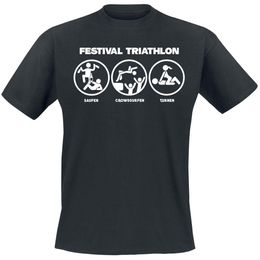 Alkohol & Party Festival Triathlon T-Shirt schwarz in 3XL Festival Traithlon - GL64000 - 1c