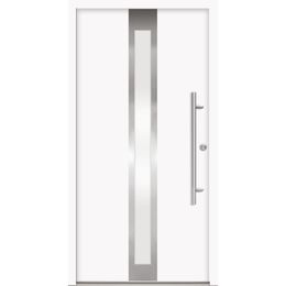 Splendoor Alu-Stahlhaust&uuml;r 'B01' wei&szlig; rechts 110 x 210 cm