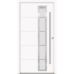 Splendoor Alu-Stahlhaust&uuml;r 'B06' wei&szlig; rechts 110 x 210 cm