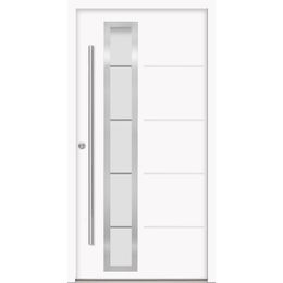Splendoor Alu-Stahlhaust&uuml;r 'B06' wei&szlig; links 100 x 210 cm