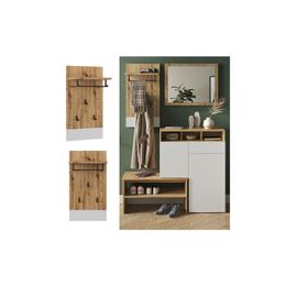 VICCO Wandgarderobe Selena Eiche Wei&szlig; 44 x 83 cm