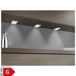 LED Unterbauleuchte, silber-grau, warmweiss, mit Sensor, 4er SET