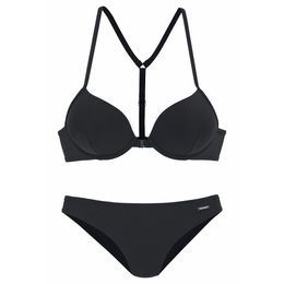Bruno Banani Push-Up-Bikini Damen Gr&ouml;&szlig;e S/M schwarz