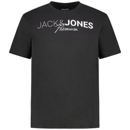 Jack & Jones Herren Gro&szlig;e Gr&ouml;&szlig;en | Jack&Jones T-Shirt aus Biobaumwolle Farbe schwarz Gr&ouml;&szlig;e: 5XL