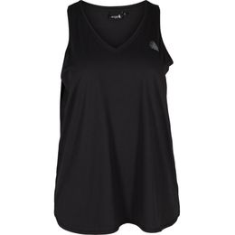 Active By Zizzi Sporttop 'Abasic' Damen Gr&ouml;&szlig;e 9XL/10XL schwarz
