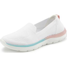Lascana Damen Slipper, wei&szlig;/mehrfarbig, Gr&ouml;&szlig;e 36