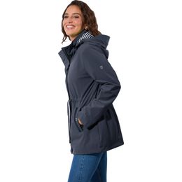 WITT Damen Softshelljacke mit abnehmbarer Kapuze, marine, Gr&ouml;&szlig;e 52