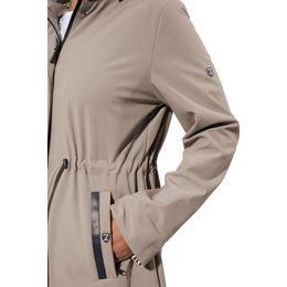 WITT Damen Softshelljacke mit abnehmbarer Kapuze, sesam, Gr&ouml;&szlig;e 38