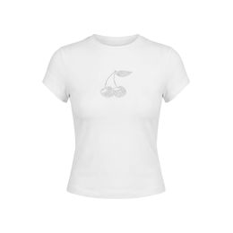 Studioselect T-Shirt 'Flora' Damen Gr&ouml;&szlig;e M silber / wei&szlig;