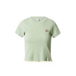 Iriedaily T-Shirt 'Konti' Damen Gr&ouml;&szlig;e M safran / apfel / schwarz