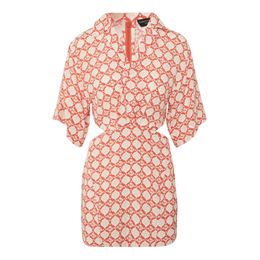 Dorothy Perkins Petite Kleid Damen Gr&ouml;&szlig;e 38 orange / pastellorange / wei&szlig; Sommerkleid