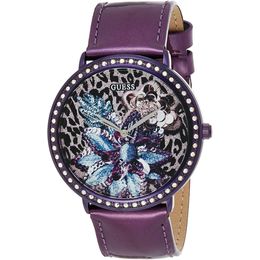 Guess Uhr Damen Gr&ouml;&szlig;e One Size hellblau / brombeer / schwarz / silber