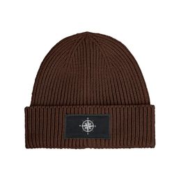 Neverless Beanie 'Kompass' female Brown size Onesize